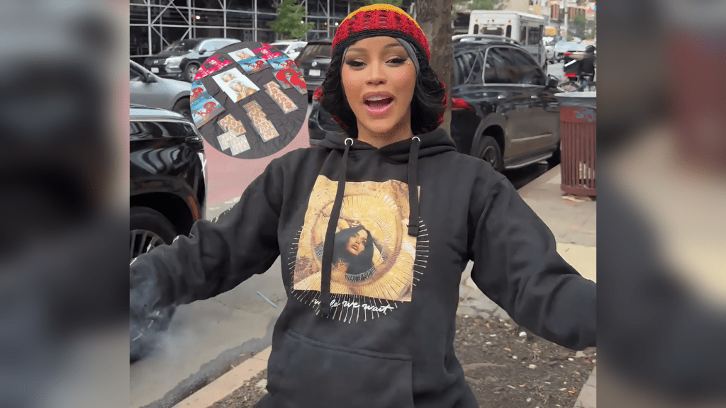 SHOCKING: Cardi B set up incense and tried selling her new album CDs on ...